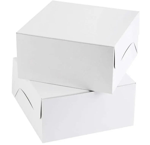 White Cake Box Without Window – Bakers Place